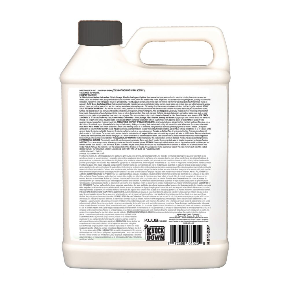 KD153DP – KNOCK DOWN™ PRO–153™ RTU-MULTI-SITE & AREA INSECTICIDE 3.78L ...